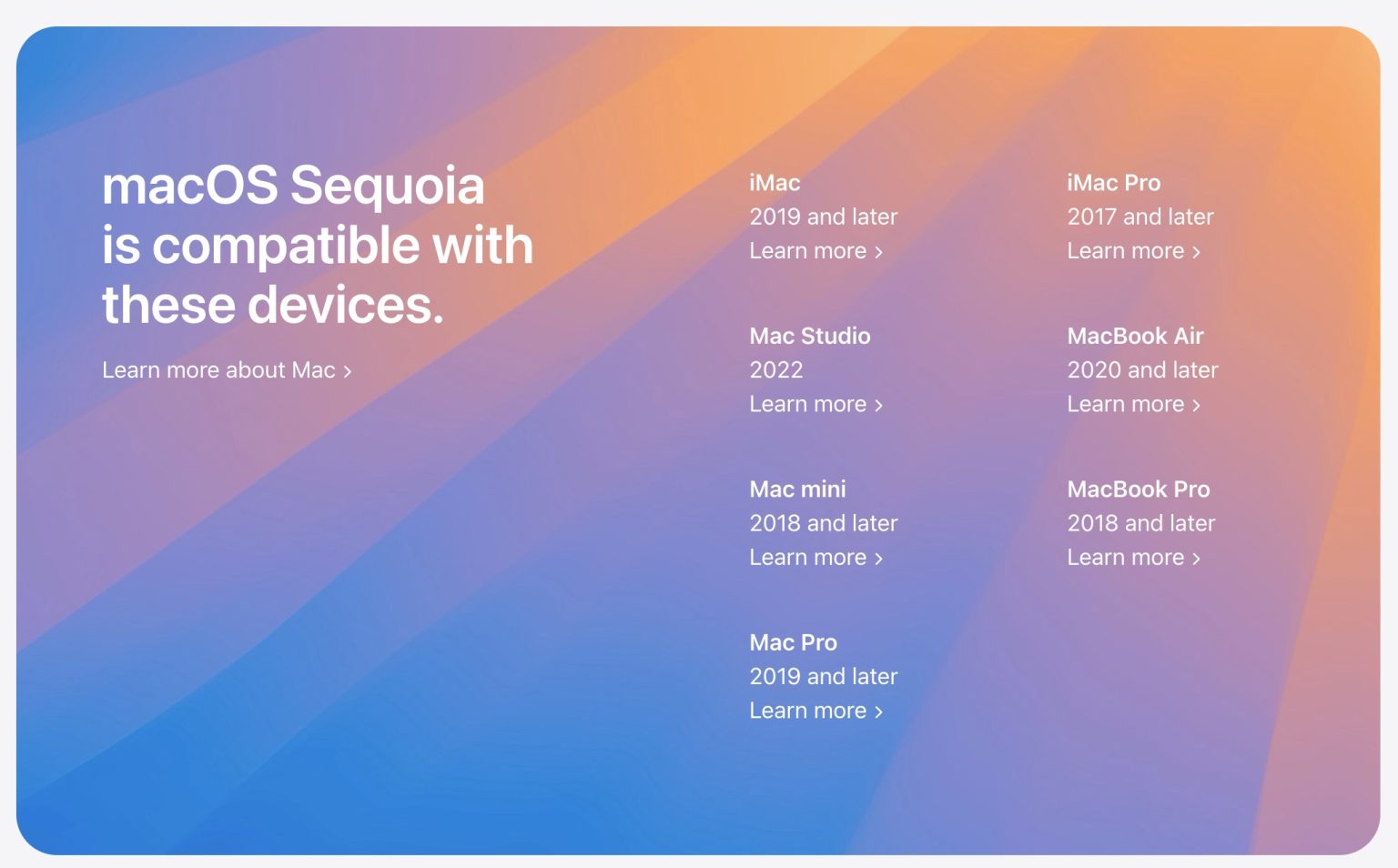Here are all the Intel and Apple Silicon Macs that will run macOS 15 Sequoia - Ars Technica